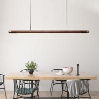China Rural Chandelier  Black Walnut simple Strip Kitchen Home indoor Wood Chandelier(WH-MI-397) for sale