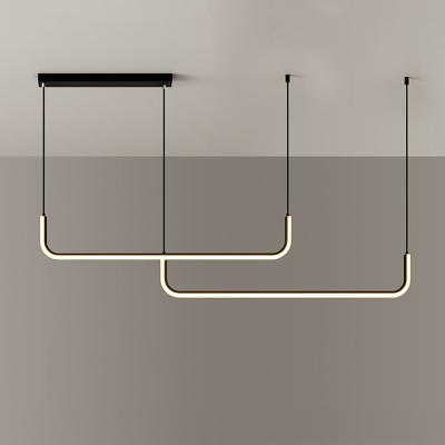 China Modern Kitchen Island Chandelier Living Room Black minimalist designer Chandelier (WH-MI-398) for sale