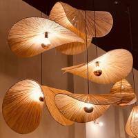 China Japanese Chandelier Creative Hand Living Dining Room Woven Bamboo Chandelier(WH-MI-408) for sale