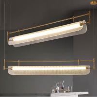 China Modern Minimalist Chandelier Living Room Nordic Study Office gold rectangle chandelier(WH-MI-413) for sale