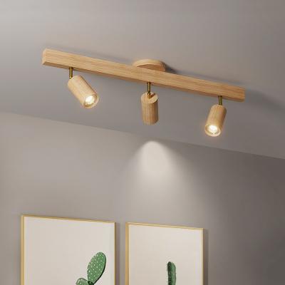 China Wood Led Ceiling Lamp With Spot Lights For Living Room Bedroom Corridor Home track lighting(WH-WA-46) for sale
