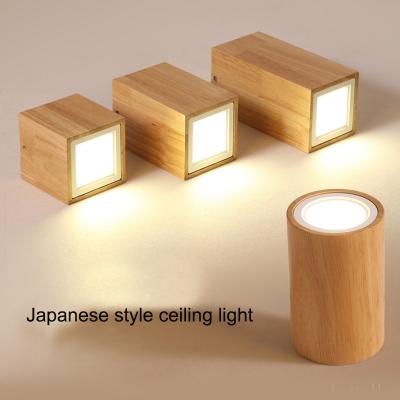 China Nordic style round and square solid wood corridor led ceiling light living room Aisle wood led down light(WH-WA-57) for sale
