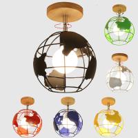 China E27 Led Ceiling Light Industrial Nordic Modern Ceiling Lamp for Living Room Bedroom Decor Wood Cube Earth Lamp(WH-WA-58) for sale