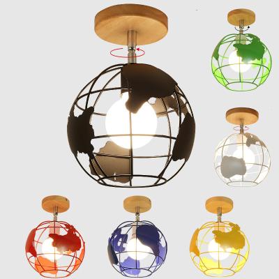 China E27 Led Ceiling Light Industrial Nordic Modern Ceiling Lamp for Living Room Bedroom Decor Wood Cube Earth Lamp(WH-WA-58) for sale
