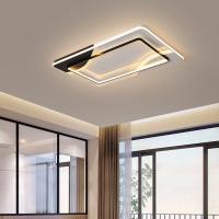 China Round Square Led ceiling lamp For Living Room Lights Bedroom Black White ceiling Lights(WH-MA-264) for sale