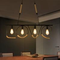 China Industrial Pendant Light Multiple Heads E27 Coffee Bar Loft Wrought Iron  Rope Pendant Lamp(WH-VP-186) for sale