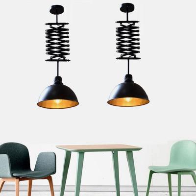 China Retro industrial Pendant Light wind wrought iron clothing cafe bar lifting Black Pendant Light(WH-VP-189) for sale