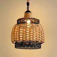 China American  Rope Light Retro Restaurant Chandelier Lighting Fixture Iron Drop Light Adjustable Headlight(WH-VP-204) for sale