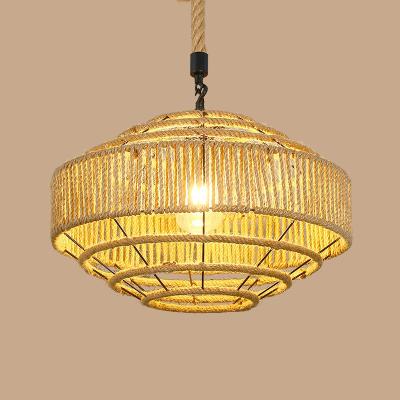 China Retro Nordic Chandelier Clothing Store Industrial  Rope Headlight Lamp（WH-VP-202) for sale