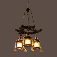 China American Chandelier Loft Retro Industrial Cafe Bar Restaurant Bar Lighting Clothing Store Wooden chandelier(WH-VP-230) for sale