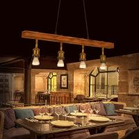 China Retro loft industrial bar chandelier restaurant hot pot coffee shop wooden chandelier(WH-VP-235) for sale