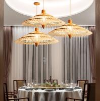 China Bamboo Pendant Light For Kitchen Living Room E27 Wood Hanging Lighting Umbrella Pendant Lamp(WH-WP-61) for sale