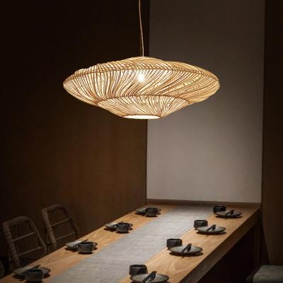 China UFO Shades Rattan Lamp Creative Chinese Style Pendant Lights Suspension wicker lamp(WH-WP-65) for sale