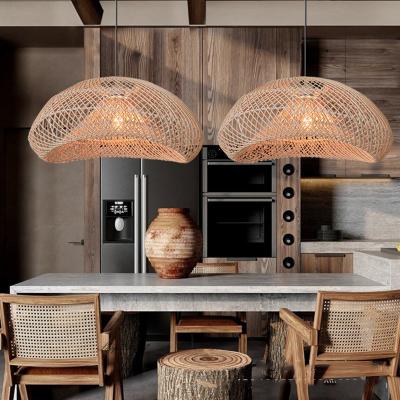 China Creative Nest Rattan Lamp Chinese Style Wicker Pendant Lights Restaurant Dining Room Lustre(WH-WP-67) for sale