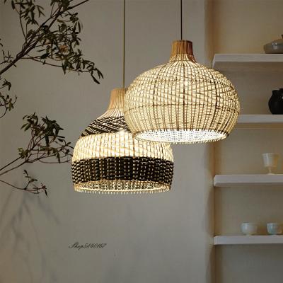 China New Color Matching Rattan Lamp Vintage Pendant Light Fixtures Retro Hang lamp(WH-WP-68) for sale