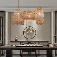 China Natural Rattan Lamp Pendant light New Chinese Style Hand-woven Pendant Light(WH-WP-69) for sale