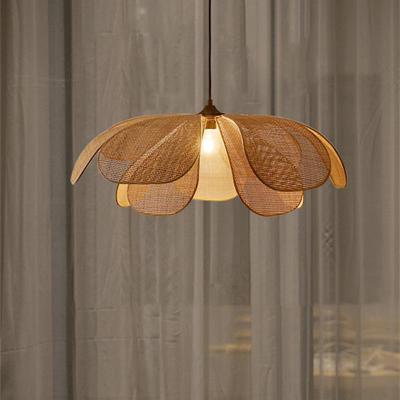 China Creative Rattan Flower Pendant Light Designer Handmade Lustre Living Room Dining Room Lighting(WH-WP-71) for sale