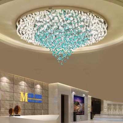 China Large Modern Glass Stone Chandelier Living Hotel Project luxury lighting factory(WH-NC-105) for sale