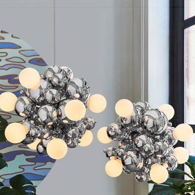 China Postmodern Glass Ball Chandelier Lighting Nordic Minimalist LED Hanging Lamp(WH-MI-443) for sale