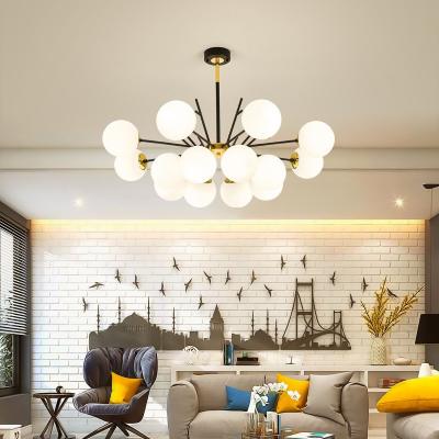 China Led Chandelier Nordic Glass Ball Pendant Lamp For Dining Room Bar Decoration lamp（WH-MI-428) for sale
