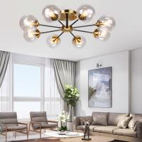 China Modern Parlor LED Chandelier Smoke grey/Clear Glass Dining Room Bedroom Pendant Lamp(WH-MI-429) for sale