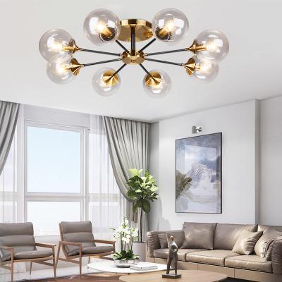 China Modern Parlor LED Chandelier Smoke grey/Clear Glass Dining Room Bedroom Pendant Lamp(WH-MI-429) for sale