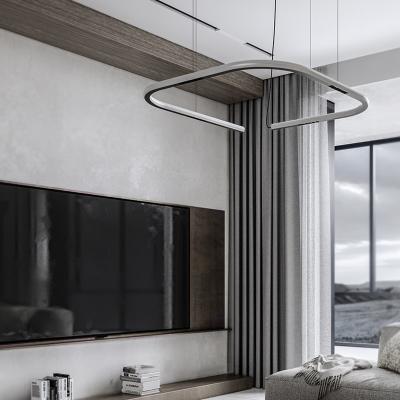 China Modern Designer LED Pendant Lighting Nordic Brief Liner Pendant Lamp Anti-Dazzle Hanging Light(WH-MI-457) for sale