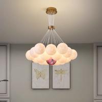 China Nordic 3D Printed Moon Lampshade Ceiling Chandelier New LED lustre Moon Hanging lamp(WH-MI-434) for sale