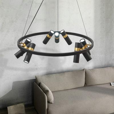 China Retro Loft Circle Light Fixture Vintage Iron Spot Chandelier(WH-MI-463) for sale