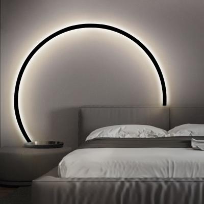 China Minimalist modern background wall led wall lamp designer art living room sofa circle wall lamp(WH-OR-232) for sale