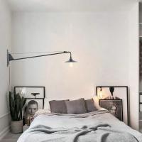 China Retro Long swing arm wall lamp for living room Bathroom Vanity Replica Designer black wall lamp(WH-OR-237) for sale