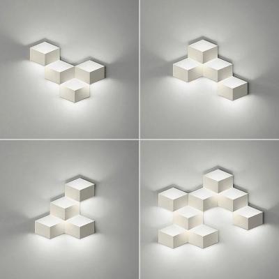 China Modern Creative geometry Wall Lamp Bedroom Bedside Living Room Aisle three-Dimensional Wall Lamp(WH-OR-243) for sale