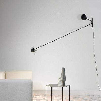 China Minimalism Design Wall Lamp Black White Italian Simple Living Room Bedroom Dimmable Wall Lamp(WH-OR-245) for sale