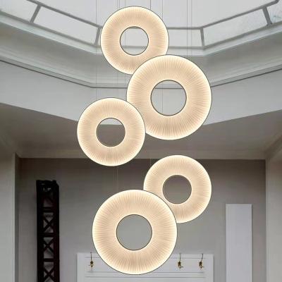 China Modern Fabric Pendant Light Designer Iris Pendant Lamp For Living Room Hotel Lobby Chandelier(WH-AP-538) for sale