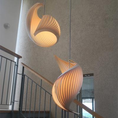 China Veneer pendant light Nordic wooden hanging lamp replica design lamp(WH-AP-545) for sale