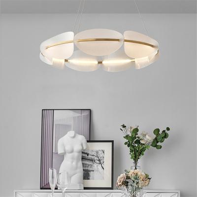 China Modern Acrylic LED Chandeliers Living Room Creative Nordic Atmospheric Restaurant Ring Chandelier(WH-AP-558) for sale