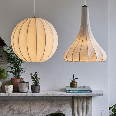 China Nordic E27 Led Pendant Lights Silk Hanging Lamp Minimalism Wabi Sabi Suspend Lamp(WH-AP-564) for sale