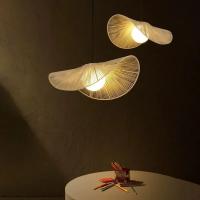 China Nordic Vintage Wabi Sabi CottonRope Straw Hat Led Pendant Lights(WH-AP-578) for sale