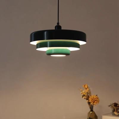 China Nordic LED Pendant Light 3 Layers Dark Green Circle Hanging Lamps(WH-AP-584) for sale