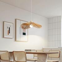 China Nordic Wabi Sabi Led Pendant Lights For Living Room Home Decoration Rattan Bedroom Chandelier(WH-AP-587) for sale