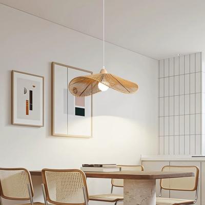 China Nordic Wabi Sabi Led Pendant Lights For Living Room Home Decoration Rattan Bedroom Chandelier(WH-AP-587) for sale