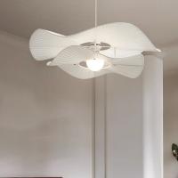 China Nordic Cream Style Fabric Led Pendant Lights For Living Room Bedroom Bar Flower Pendant Lamp(WH-AP-590) for sale