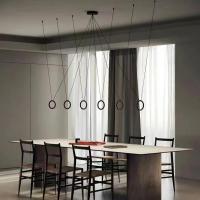 China Italian Designer Metal Circular Ring Lamp Restaurant Bar Studio Creative Ring Pendant Lamp(WH-AP-598) for sale