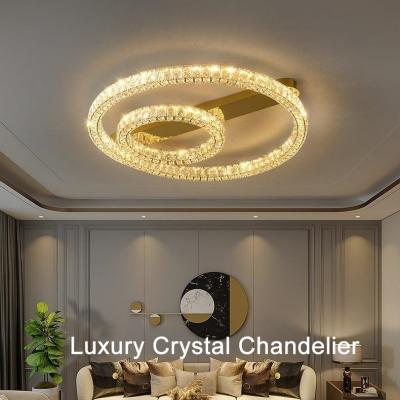 China Luxury Ring Ceiling Lamp Modern Bedroom Living Room Crystal Ceiling Lamp(WH-CA-100) for sale