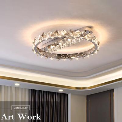 China Luxury Crystal Pendant Lamps Home Decoration Bedroom Dining Living Room Round Ceiling Light(WH-CA-105) for sale