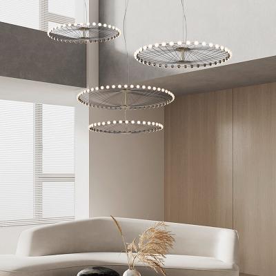 China Duplex Building Ferris Wheel Large Chandelier Creative Industrial Ring Pendant Light(WH-AP-588) for sale