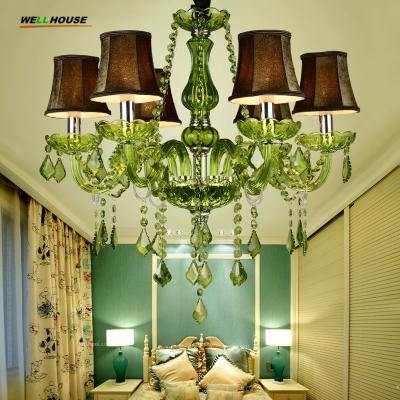 China Green crystal chandelier Kitchen Dining room Lighting Fixtures (WH-CY-51) for sale
