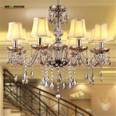 China Imitation Grey crystal chandeliers For Dining room Kithen Light Fixtures (WH-CY-23) for sale