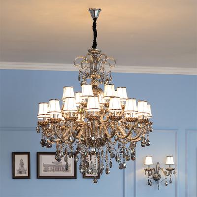 China Modern Grey Chandelier Lighting With Crystal For Hotel Indoor home Lighting (WH-CY-33) for sale