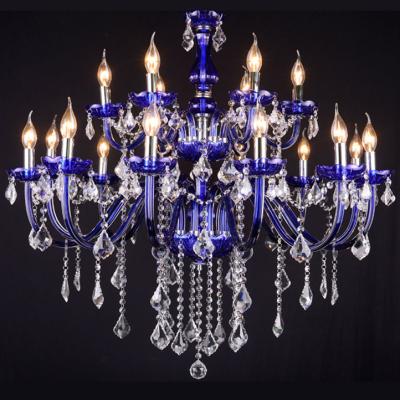 China Modern bedroom Living room chandeliers Blue Color With Lampshade ( WH-CY-47) for sale